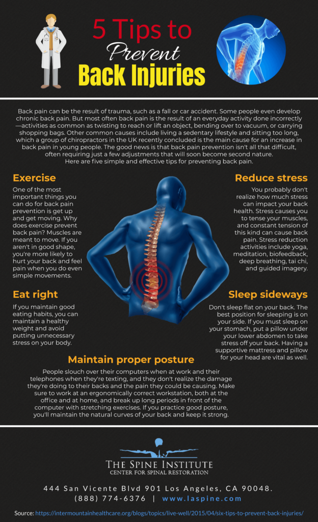 5 Tips to Prevent Back Injuries [Infographic]
